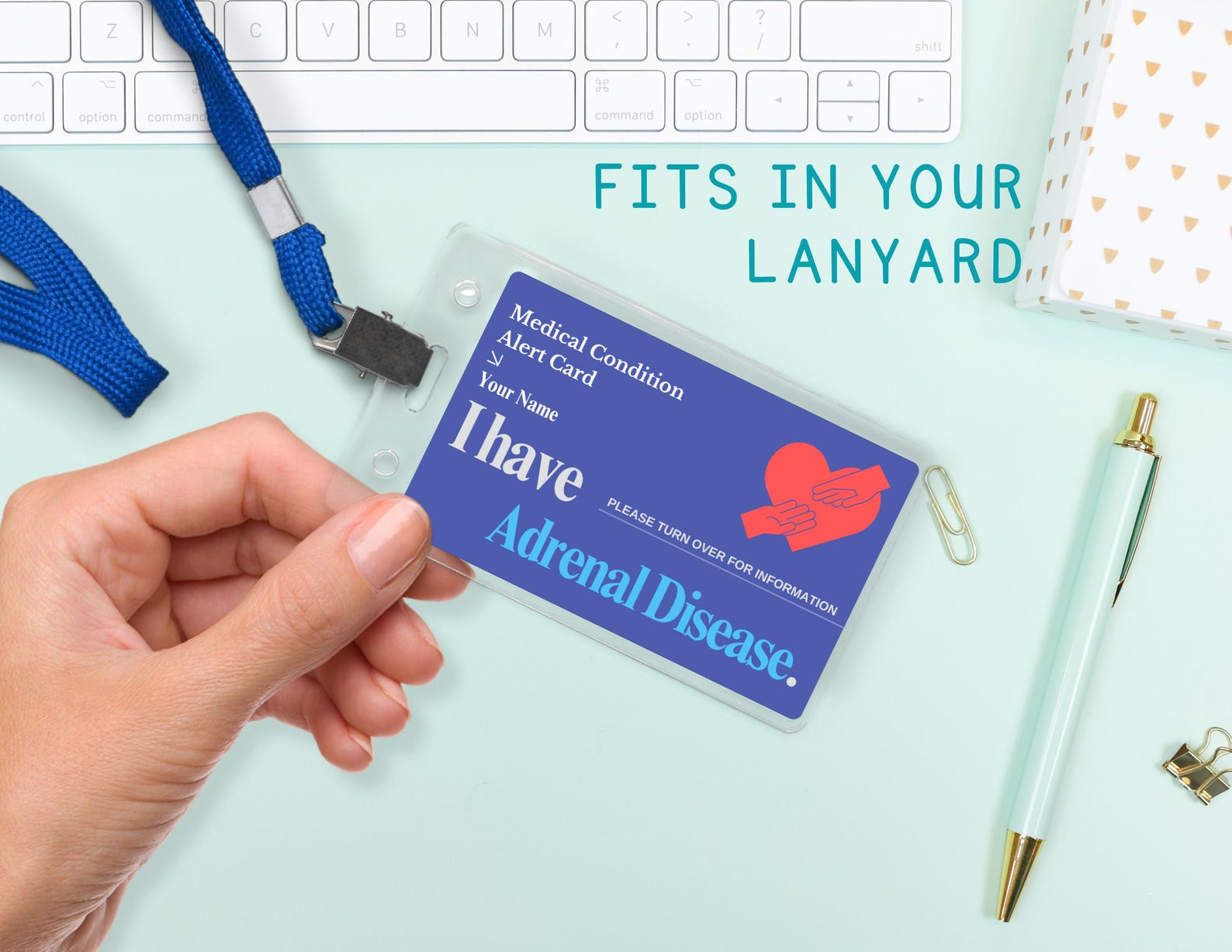 Adrenal Disease Medical Alert Card: Emergency Contact ID - Etsy