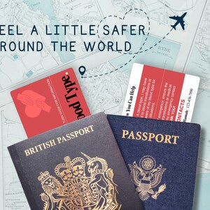 A Positive Blood Type Medical ID Card for in Case of Emergency, A+ ...