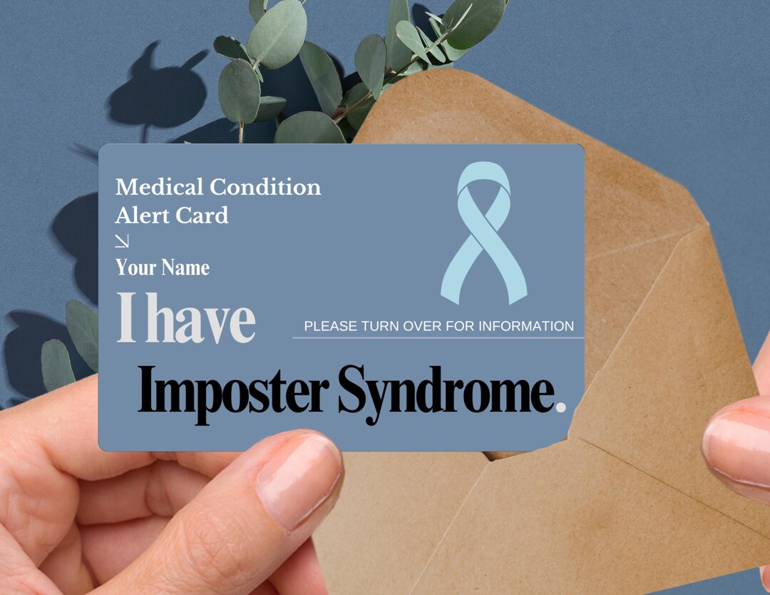 Imposter Syndrome Medical Alert Card: Personalized ID - Etsy