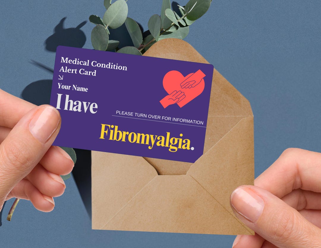 Fibromyalgia Medical Alert Card: Emergency Contact Info - Etsy