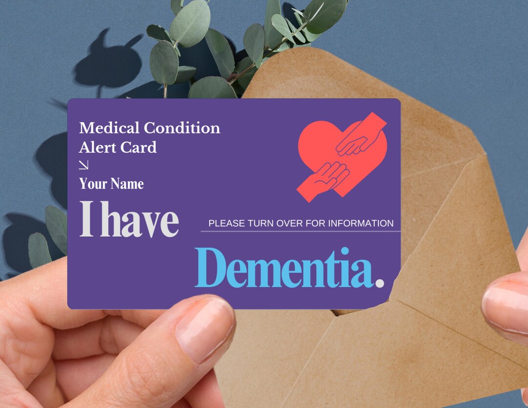 Custom Dementia Medical Alert Card: Aluminum Wallet ID - Etsy