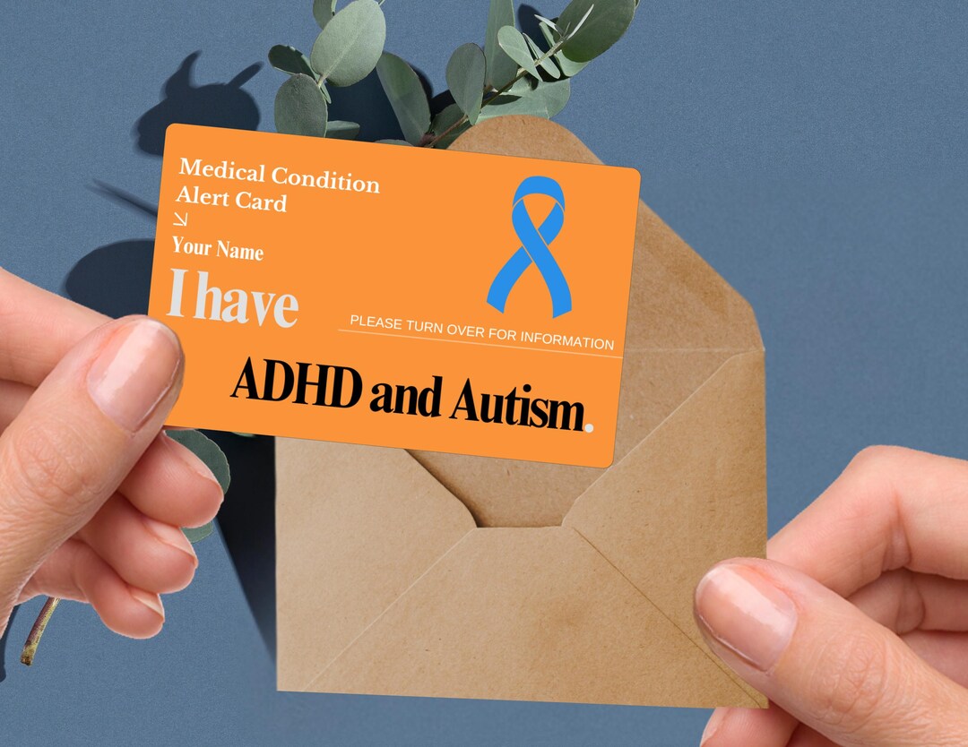 ADHD & Autism Medical Alert Card: Personalized Emergency ID - Etsy