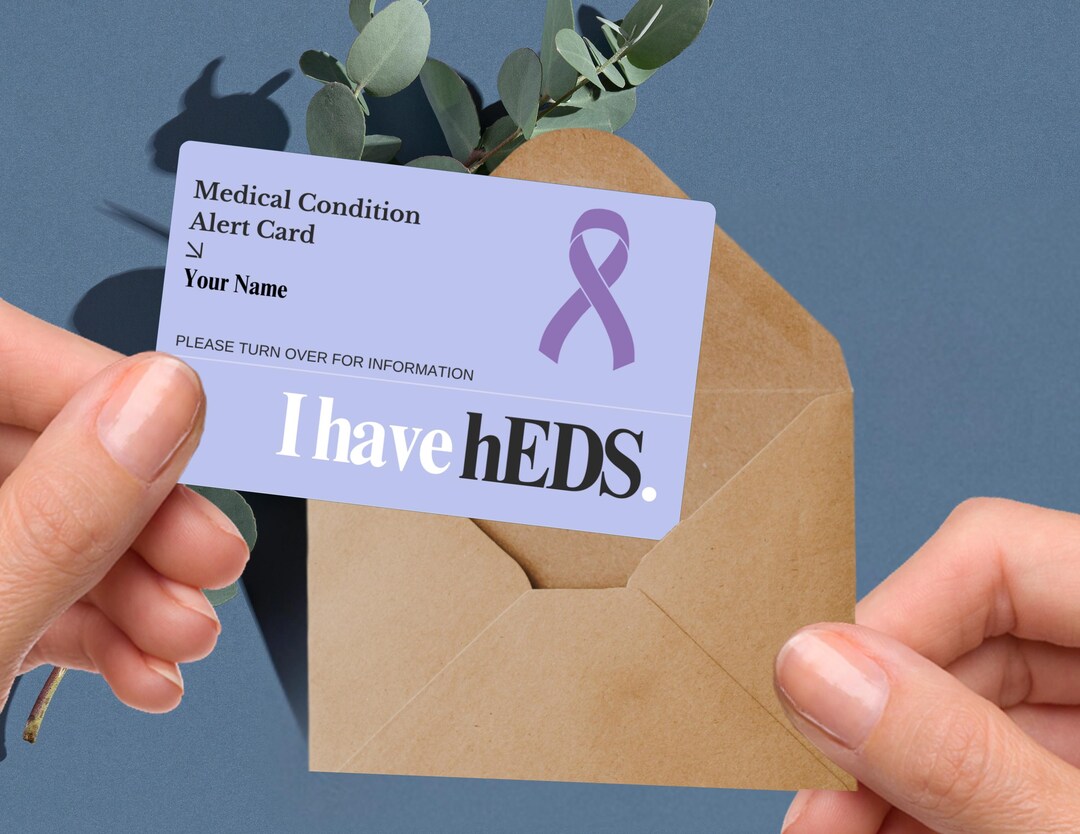 Heds Medical Alert Card: Hypermobile Ehlers Danlos Syndrome ID - Etsy