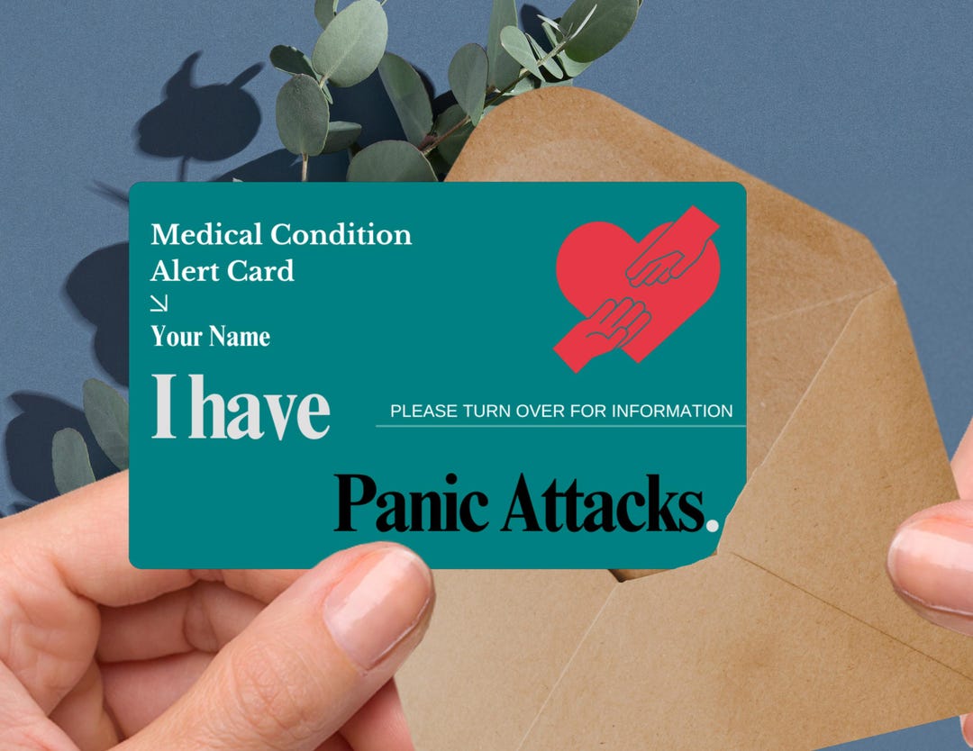 Custom Panic Attack Medical Alert Card, Emergency ID - Etsy