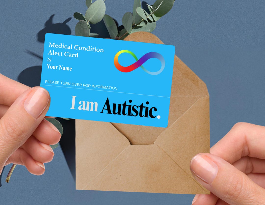 Personalized Autistic Medical Alert Card: Emergency Contact ID - Etsy UK