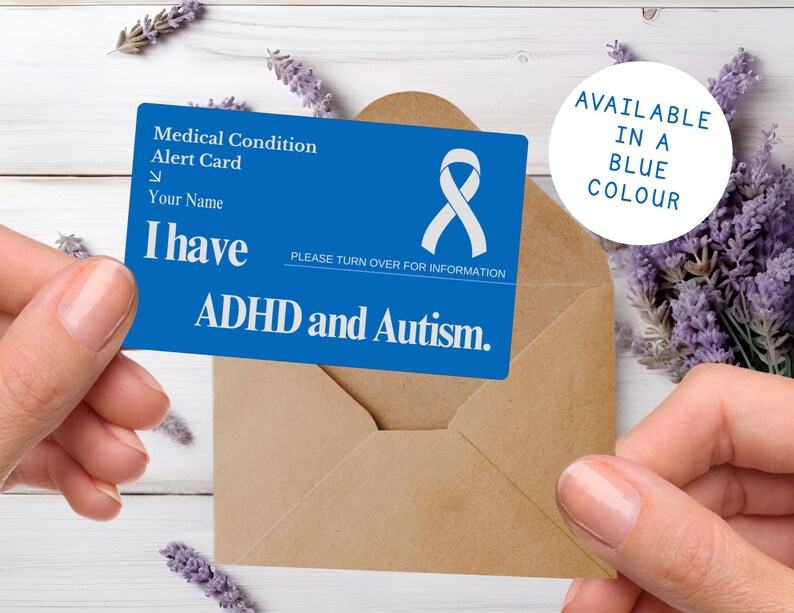 Autism Non Verbal Medical Alert Card, Autistic Spectrum Disorder ID ...