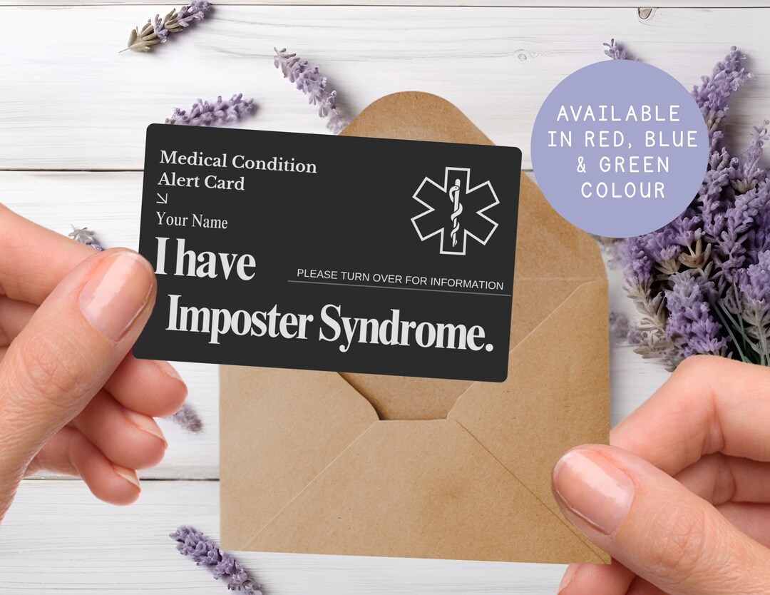 Imposter Syndrome Support Card – Confidence Reminder Wallet ID ...