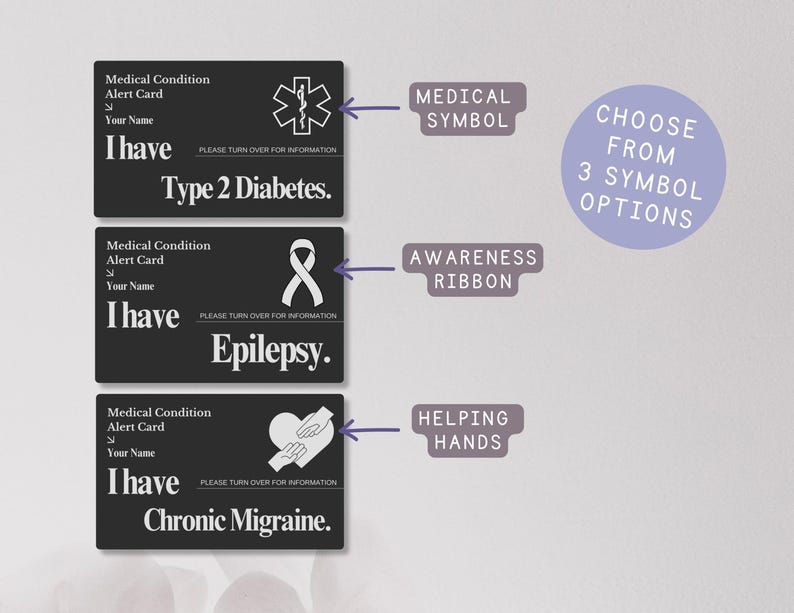 Personalized CRPS Medical Alert Card: Engraved Aluminum Emergency ID - Etsy