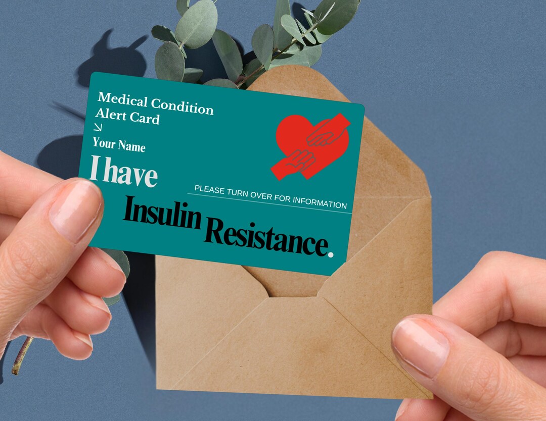 Insulin Resistance Medical Alert Card: Emergency Contact ID - Etsy