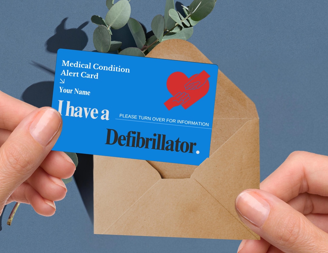 Defibrillator Medical Alert Card: ICD Emergency Contact ID - Etsy