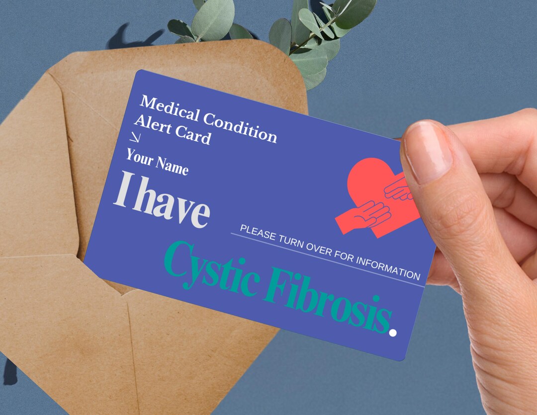 Cystic Fibrosis Medical Card, Personalized CF Lung Disease Alert ID ...