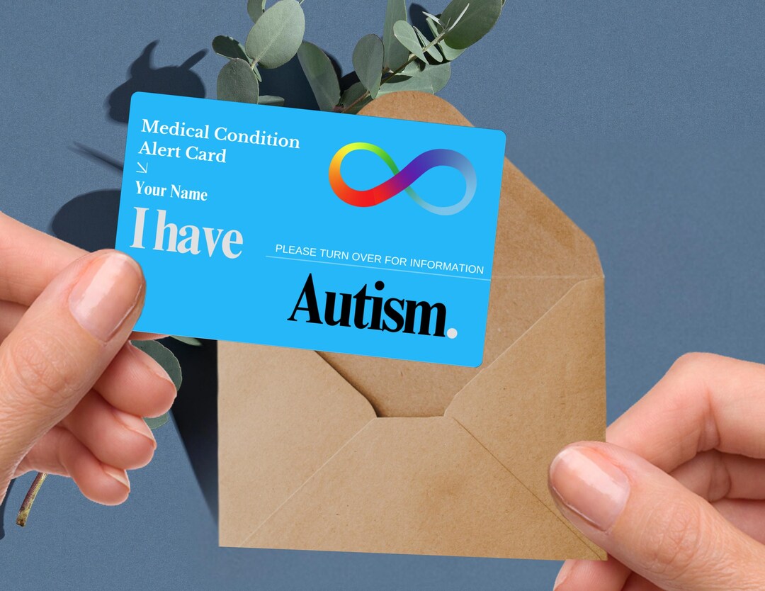 Autism Medical Alert Card: Emergency Contact ID - Etsy