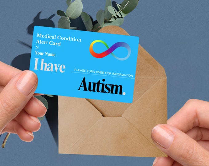 Autism Awareness- I Have Autism ID Card and Lanyard - Etsy