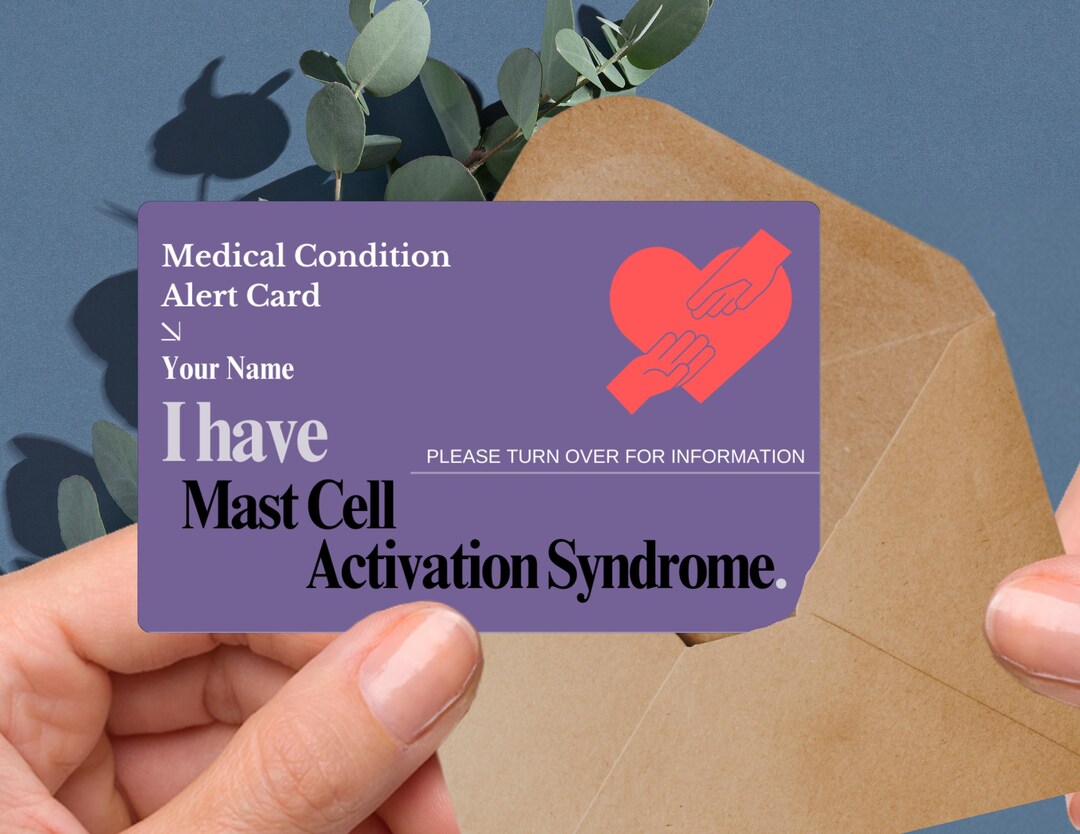 MCAS Medical Alert Card: Mast Cell Activation Syndrome ID - Etsy