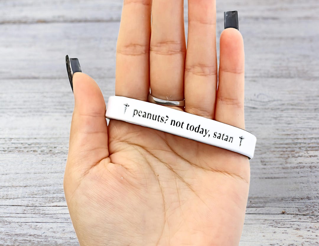 Peanut Allergy Medical Alert Bracelet: Engraved Silicone ID Band - Etsy