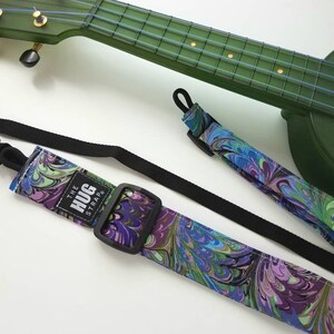 Ukulele Strap All in One Hug Strap Purple and Green Oilslick - Etsy