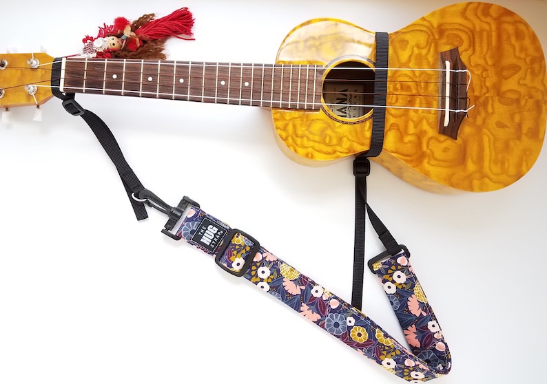 Ukulele Hug Strap Emilia Floral Purple Pink Yellow - Etsy