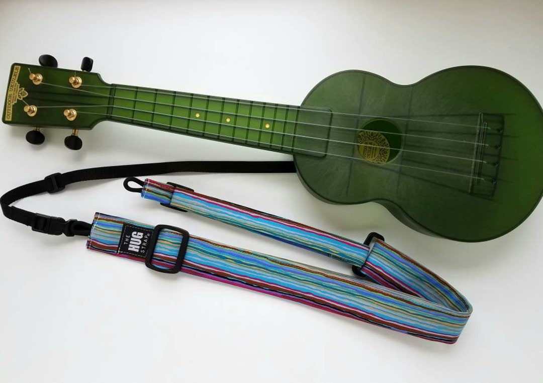 Ukulele Strap All in One Hug Strap Blue Green and Purple - Etsy