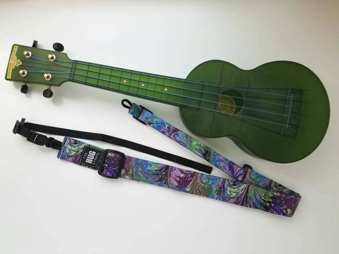 Ukulele Strap All in One Hug Strap Purple and Green Oilslick - Etsy
