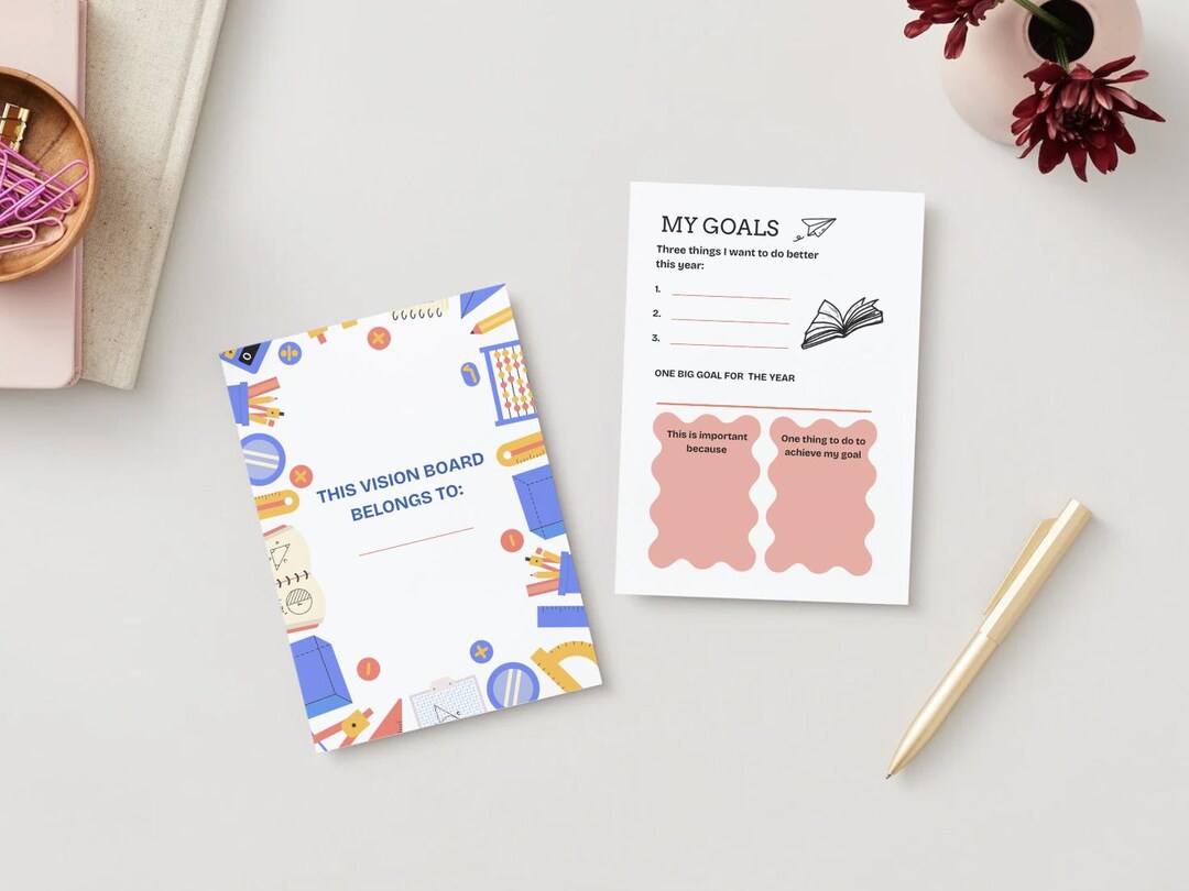 Printable Kids Vision Board Guide for Ages 5-8 | Goal-setting ...