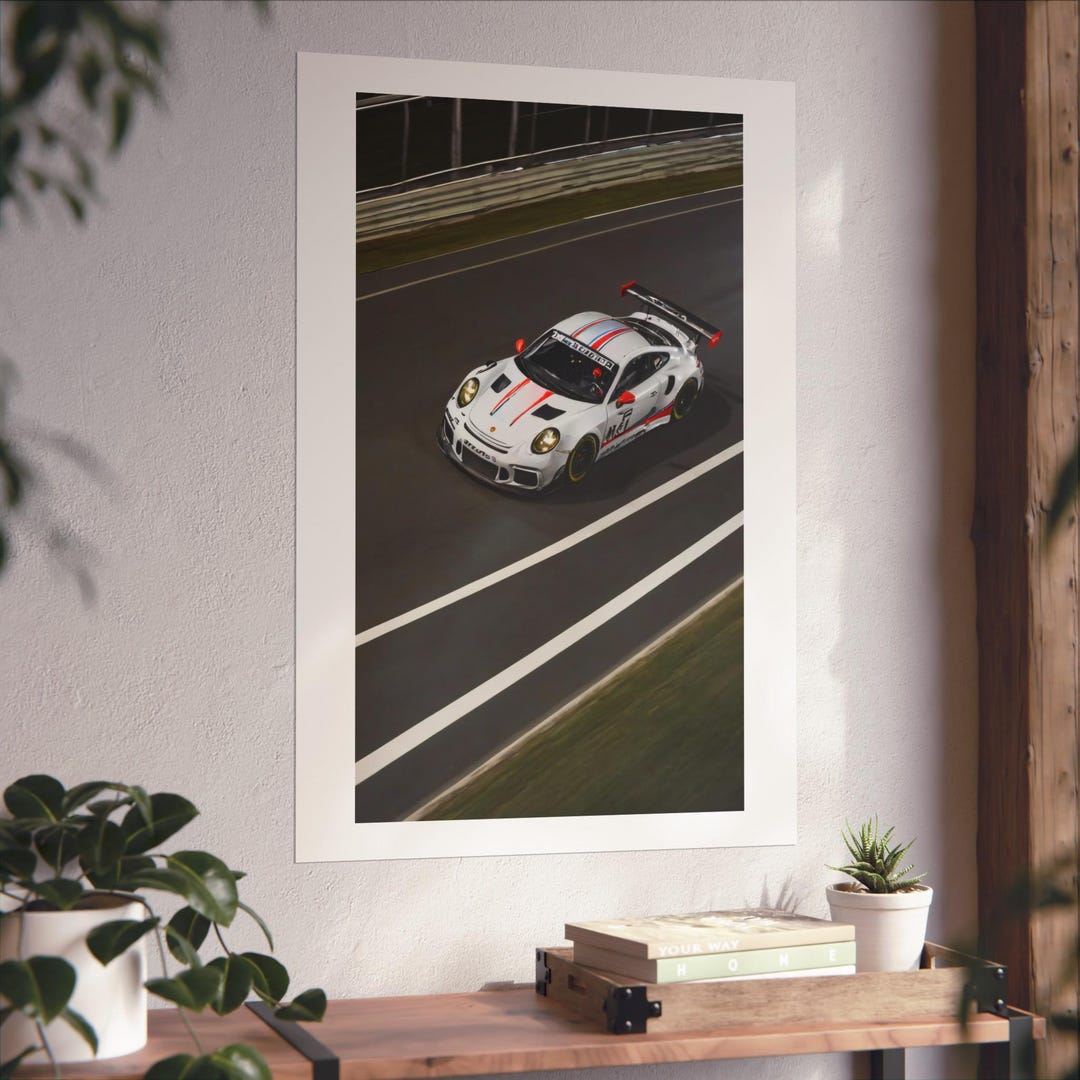 Porsche Poster, GT Racing Art Print, Motorsport Art, Gift for Porsche ...