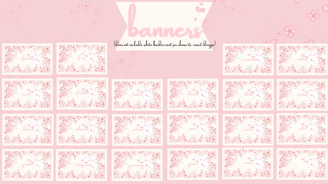 Pink Flower Animated Scenes, Overlays, Alerts, & Banners - Etsy