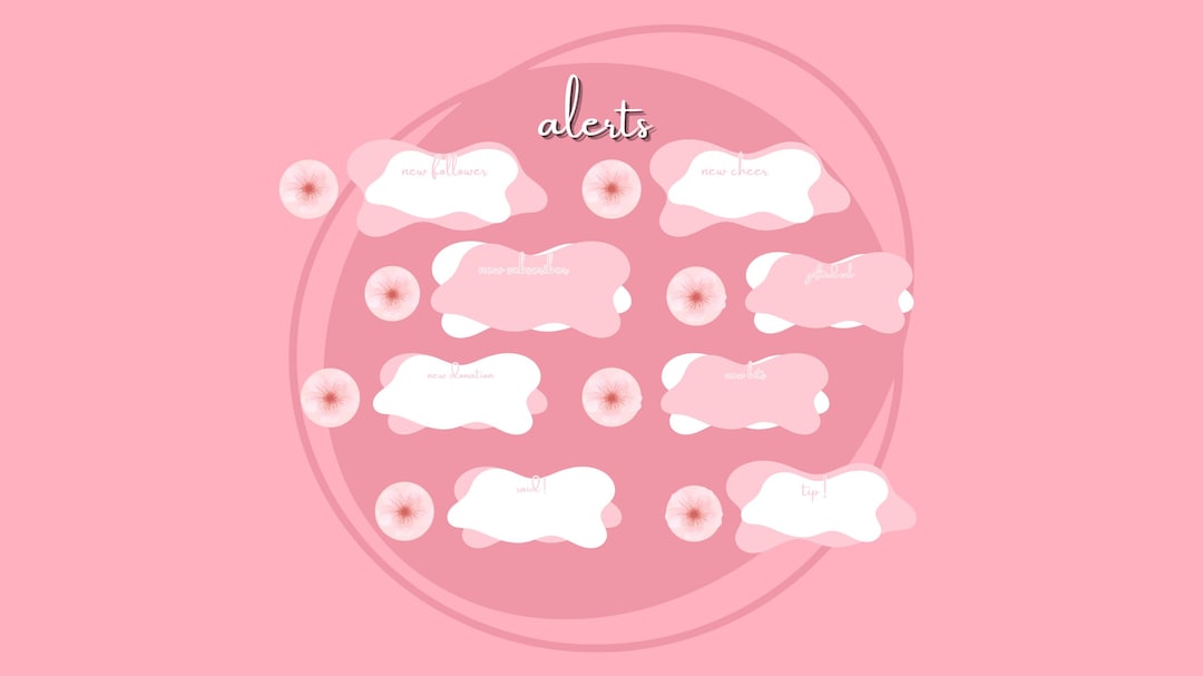 Pink Flower Animated Scenes, Overlays, Alerts, & Banners - Etsy