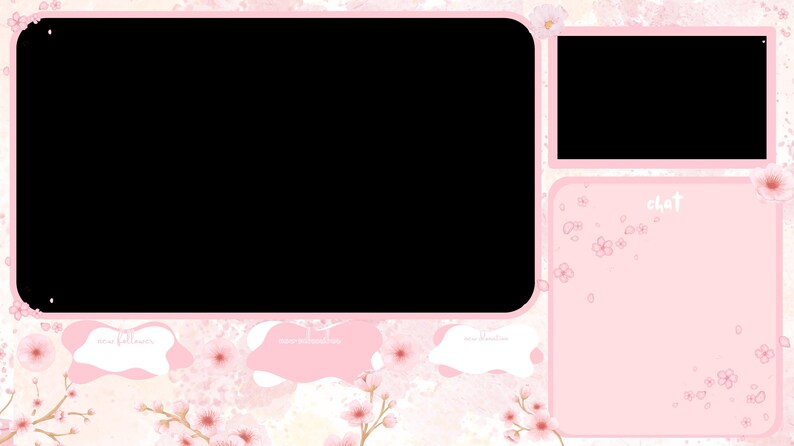 Pink Flower Animated Scenes, Overlays, Alerts, & Banners - Etsy