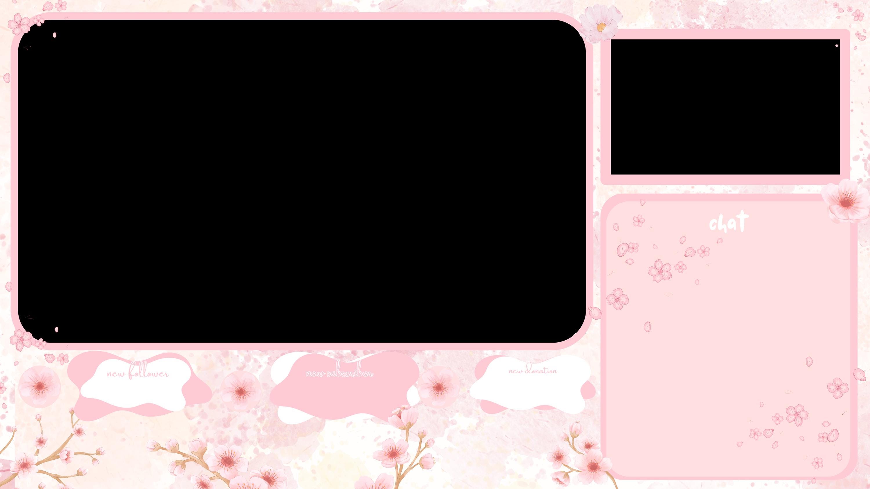 Pink Flower Animated Scenes, Overlays, Alerts, & Banners - Etsy