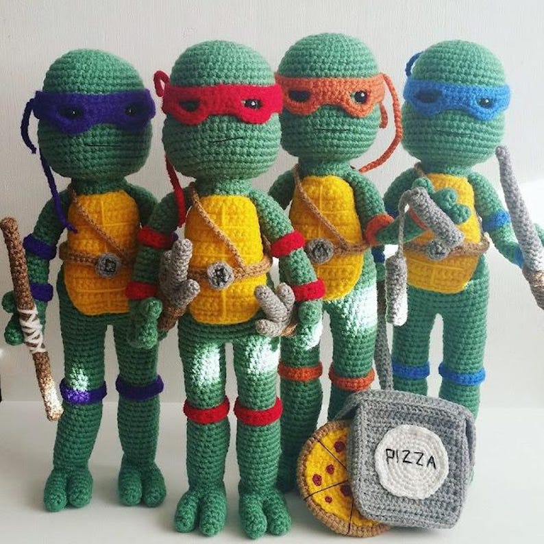 Crochet Ninja Turtles Amigurumi Pattern PDF Download Guide - Etsy