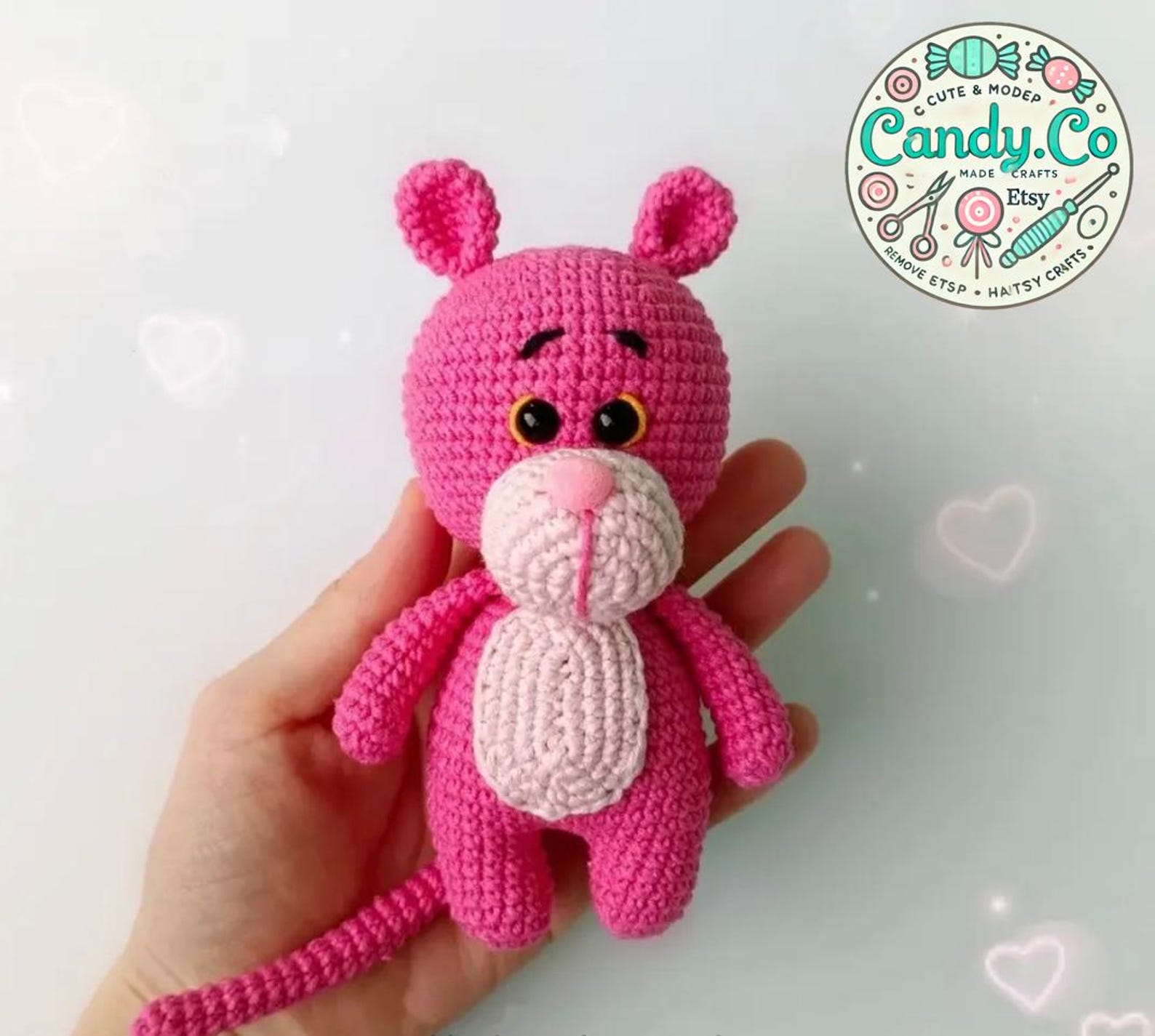 Amigurumi Crochet Pink Panther Pattern Pdf Guide - Etsy