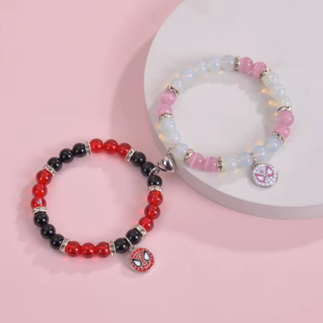 Spider-man Inspired Couple Bracelets Web of Destiny Perfect Gift for ...