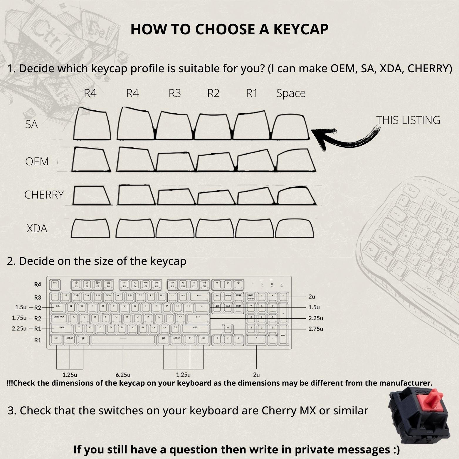 Custom Artisan Enter Keycaps With Tiger Eye & Real Flowers | Resin ...