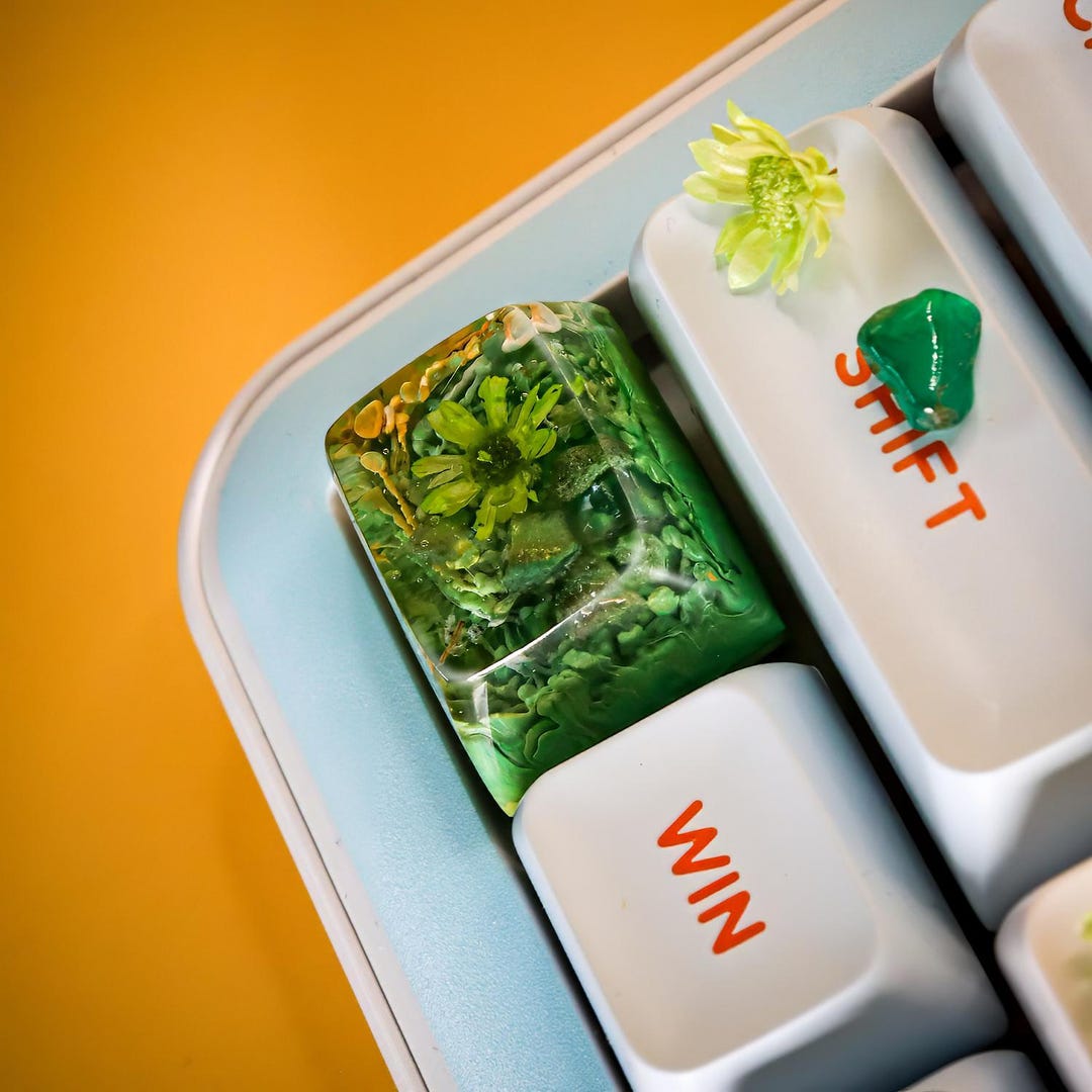 Resin Handmade Keycap, Cute Keycaps, Artisan Keycaps, Flower Keycaps ...