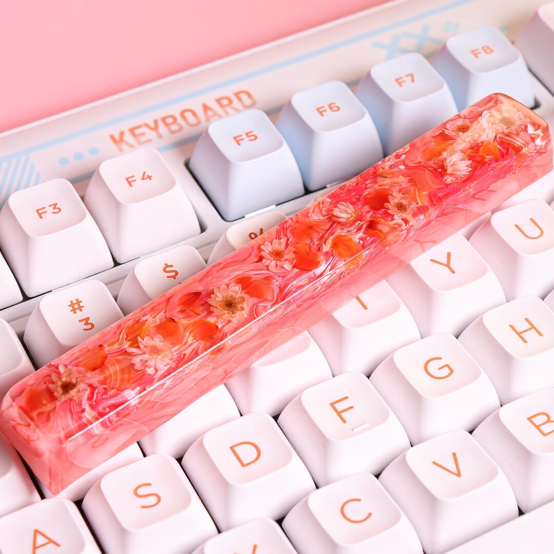 Artisan Spacebar Keycap for Mechanical Keyboards, Carnelian Gemstone ...