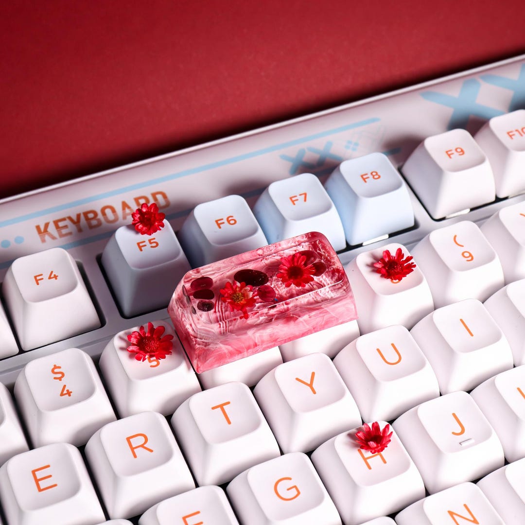 Nature Backspace Resin Keycap for Mechanical Keyboard With Garnet ...