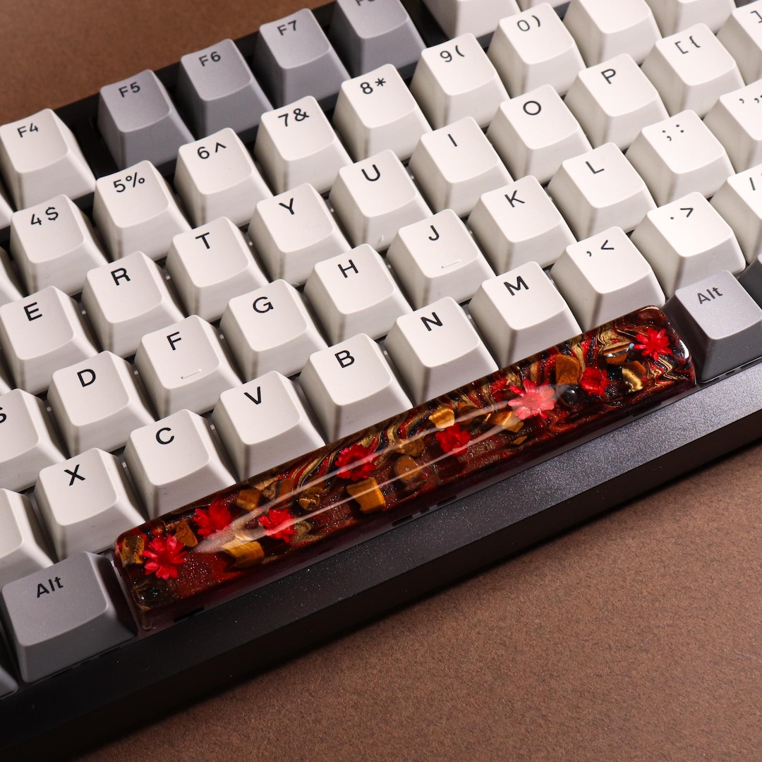 Artisan Spacebar Keycap for Mechanical Keyboards, Carnelian Gemstone ...