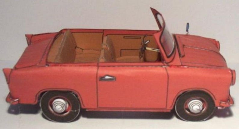 Trabant 500 Cabriolet Papercraft – Printable DIY Vintage East German ...