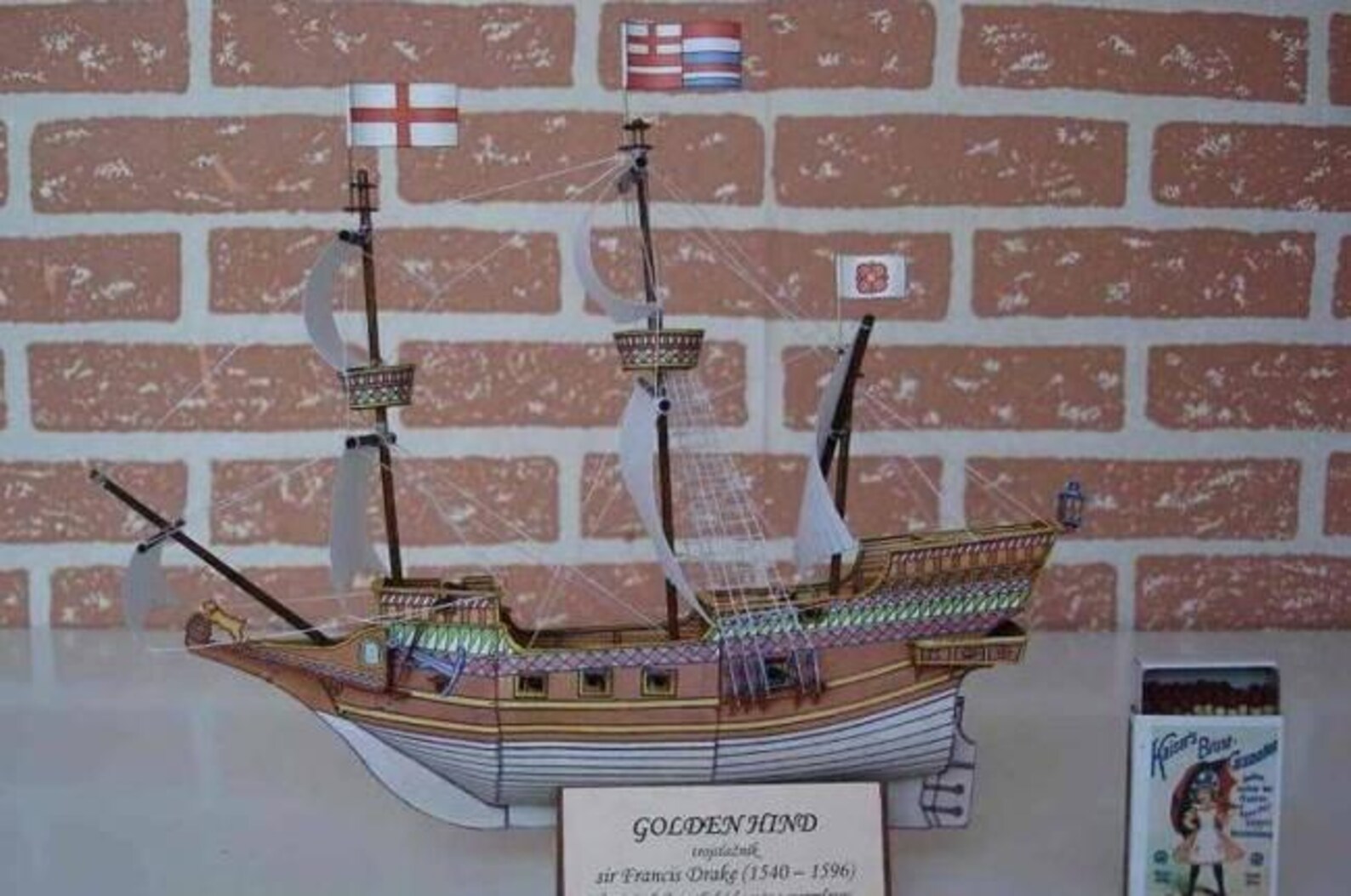 Golden Hind Galleon Ship Papercraft Kit | 3D Printable PDF Model | DIY ...