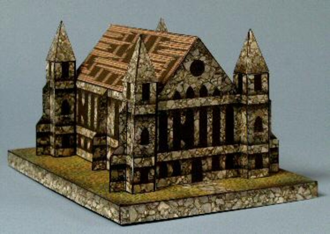 Gothic Castle Papercraft Kit | 3D Printable PDF Model | DIY Kost Castle ...