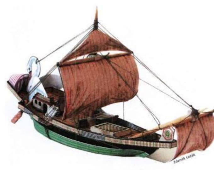 Ancient Roman Boat Papercraft Kit | 3D Printable PDF Model | DIY Roman ...