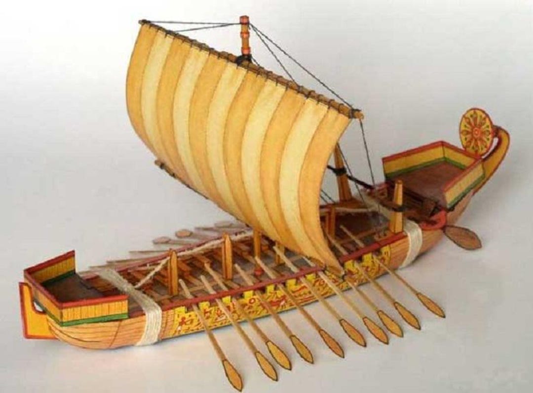 Ancient Egyptian Boat Papercraft Kit | 3D Printable PDF Model | DIY ...