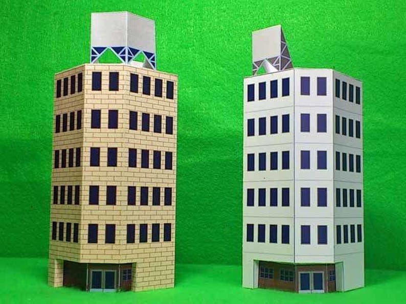 Set of 15 Papercraft Buildings and Constructions | Printable ...