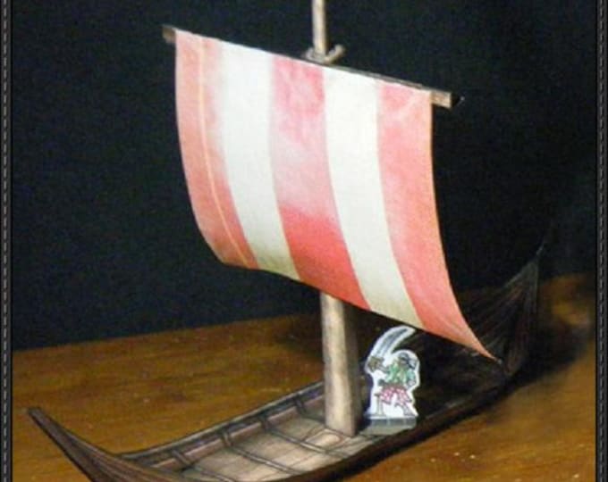 Ancient Viking Boat Papercraft Kit | 3D Printable PDF Model | DIY ...