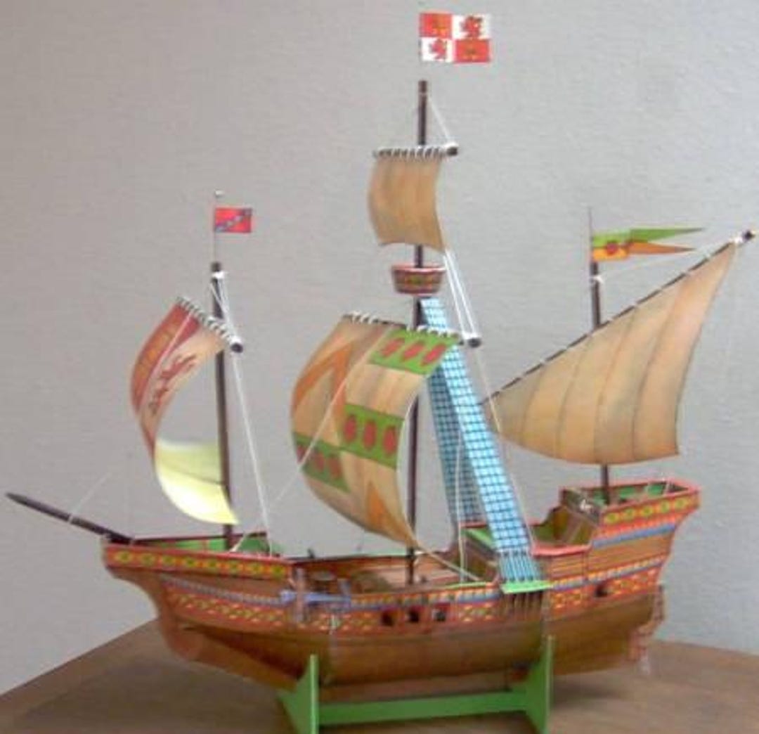 Isabella Sailing Ship Papercraft Kit | 3D Printable PDF Model | DIY ...