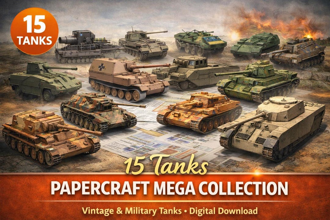 15 War Tanks Papercraft Mega Collection | Military Paper Models | WWII ...