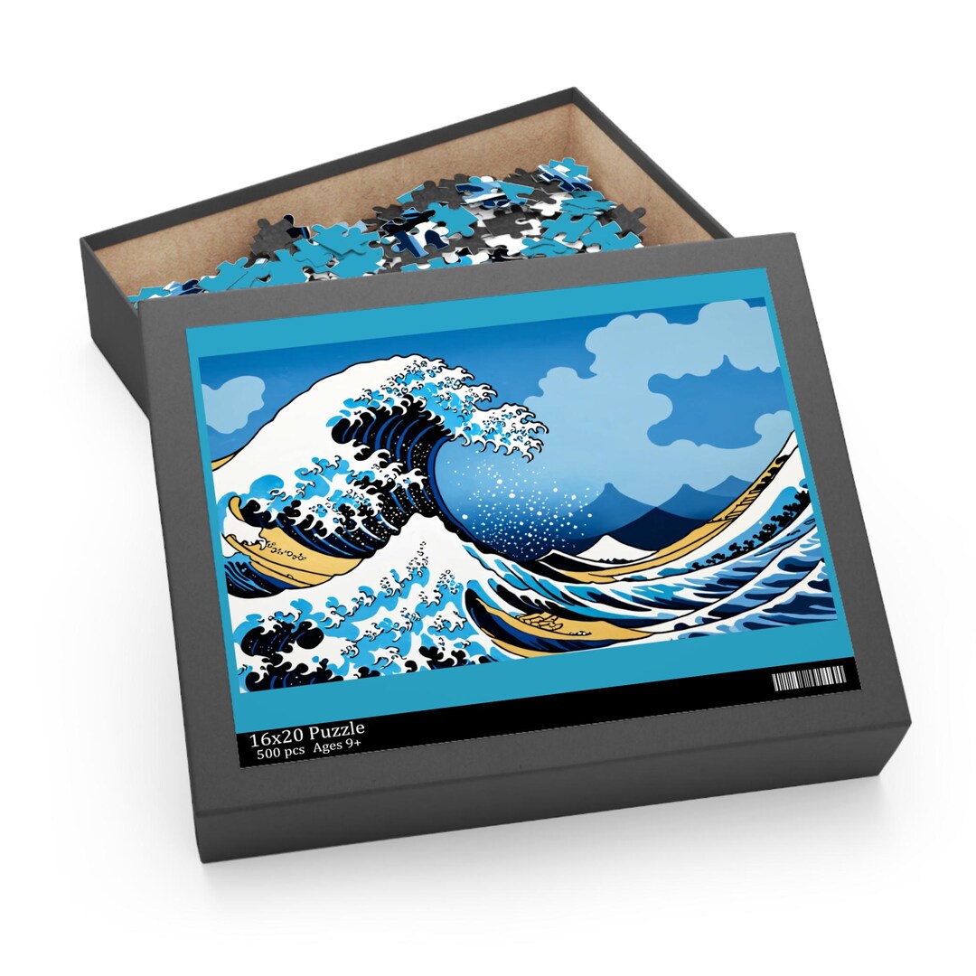 Hokusai Wave Puzzle Japanese Art Jigsaw, Great Wave Puzzle, Gift for ...