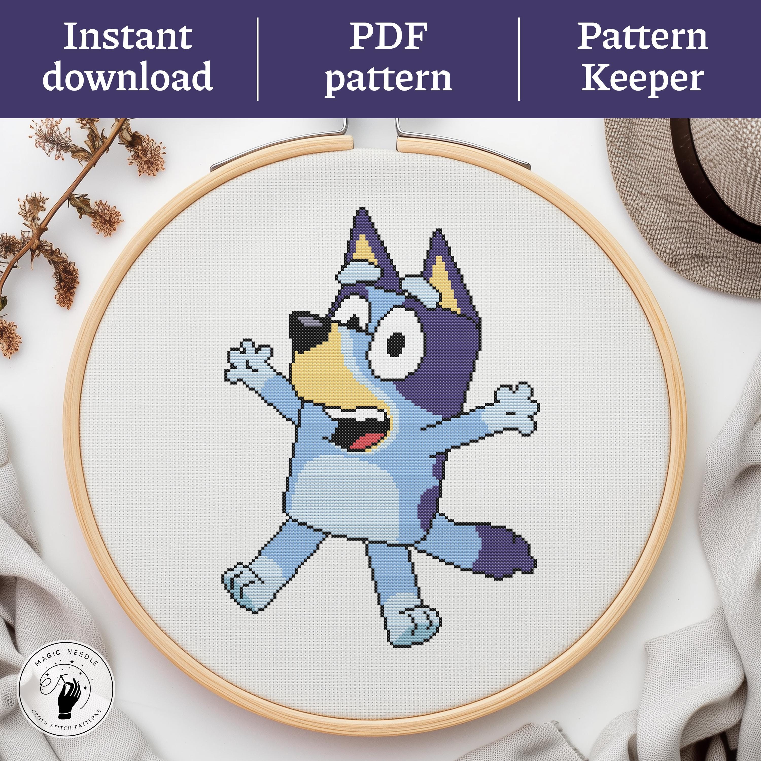Bluey Cross Stitch Pattern: Easy Beginner Project (PDF Pattern Download ...