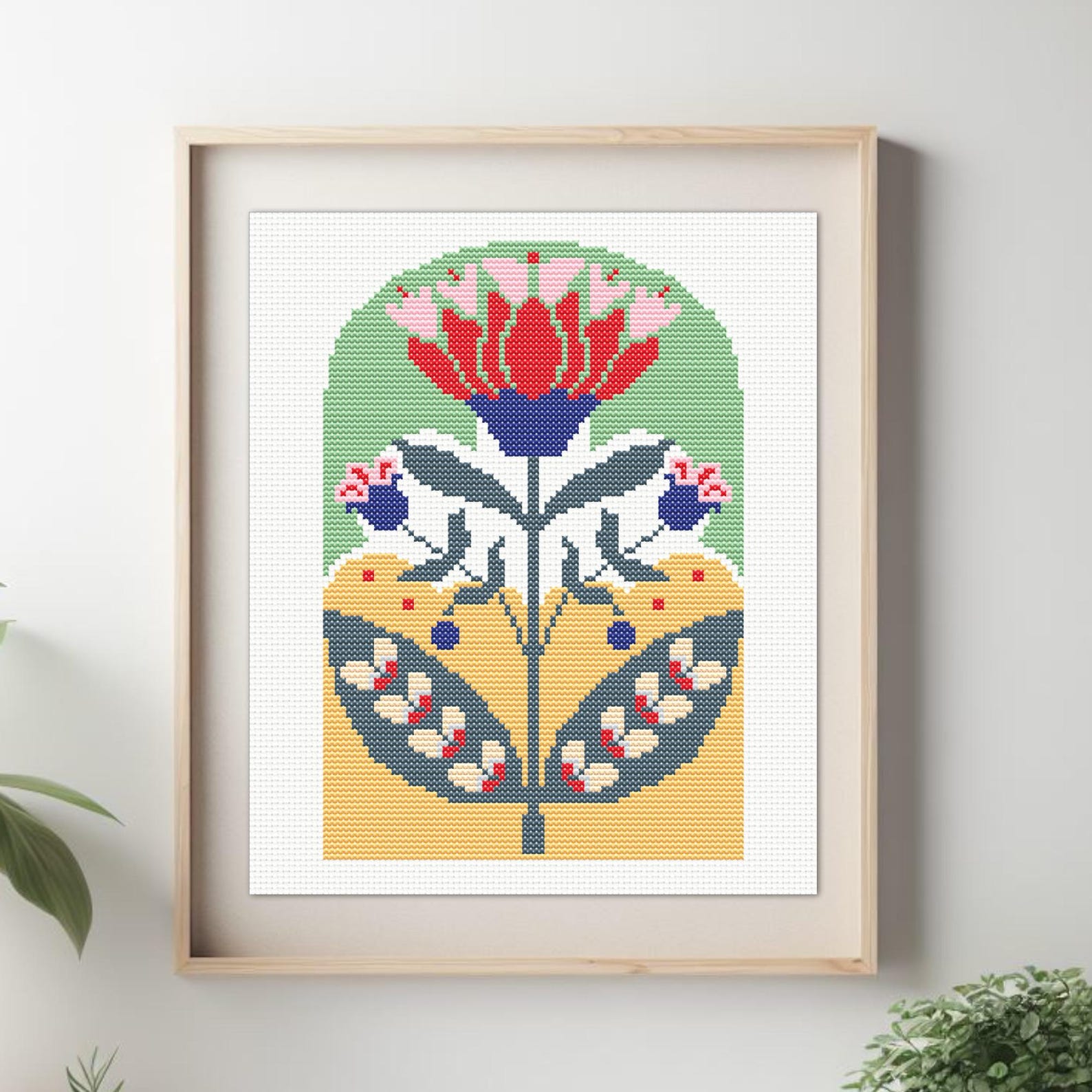 Scandinavian Folk Cross Stitch Pattern Pack 6 PDF Designs, Floral ...