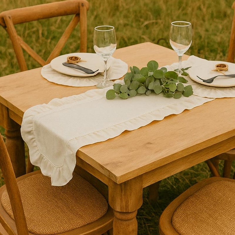 Ruffled Table Runner - Etsy